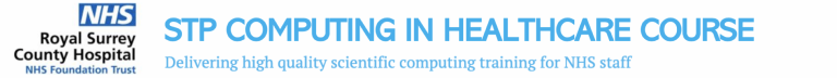 STP Computing in Healthcare Course – Delivering high quality scientific ...